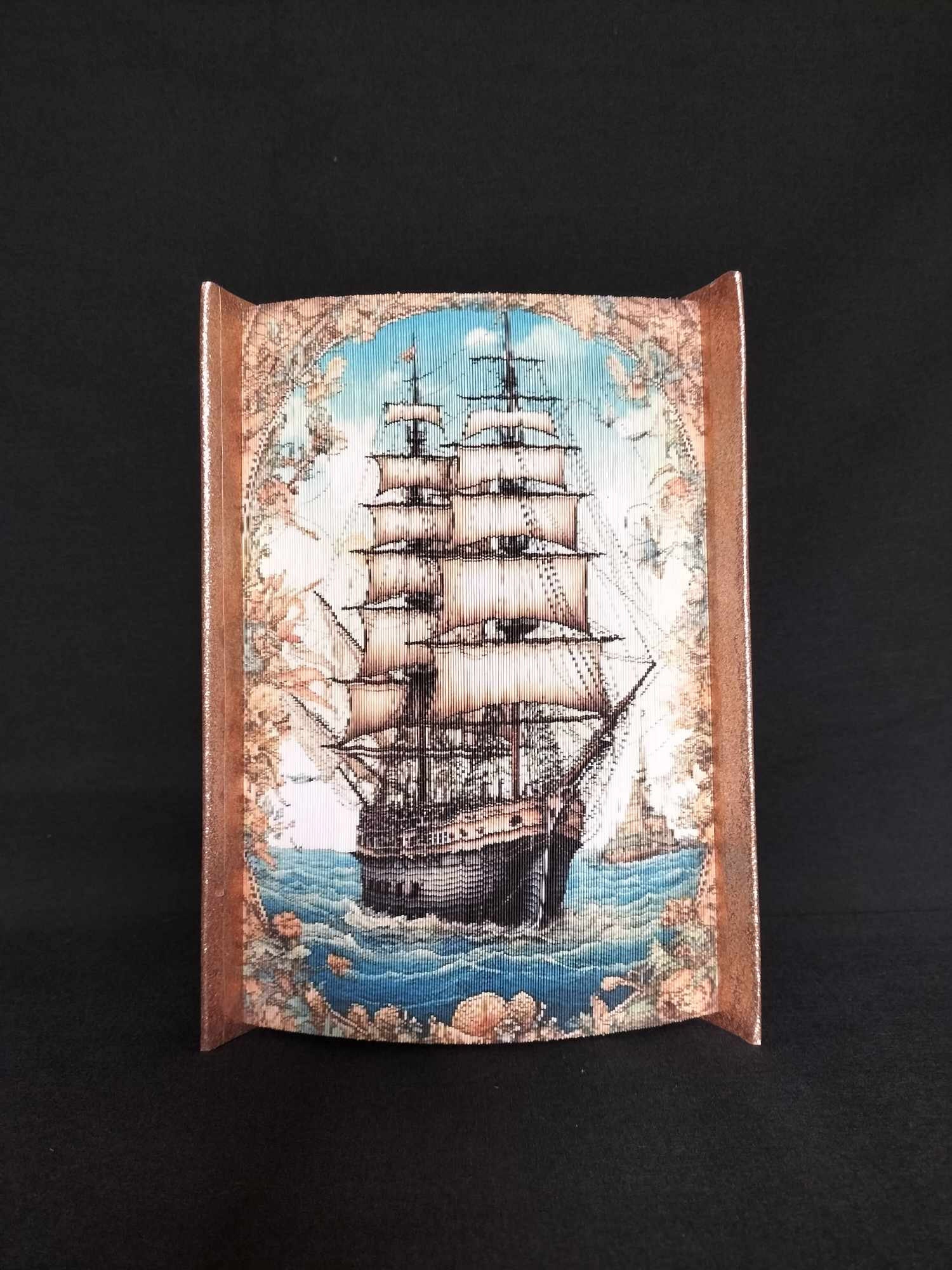 Nautical 77 - Ship - Photo Strip Pattern, Fore-edge Book Art, Thank You ...