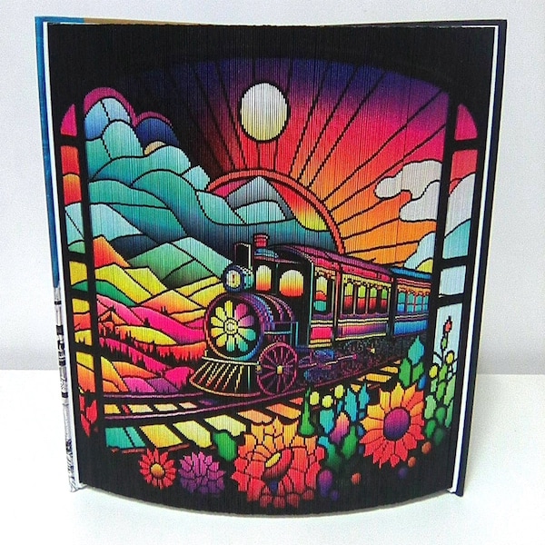 Train Pattern Stained Glass - Etsy