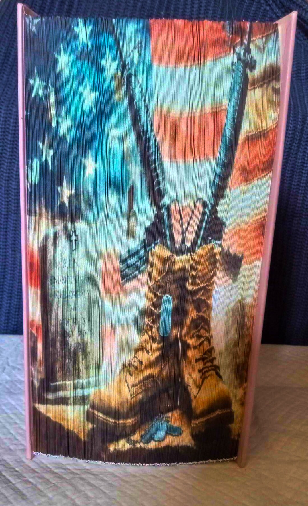 Military Memorial 3 Photo Strip Pattern, Fore-edge Book Art, Soldier ...