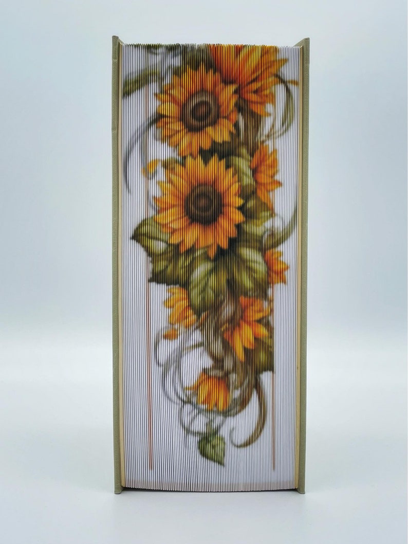 1 Sunflowers With Flowers Split Photo Strip Pattern, Fore-edge Book Art ...