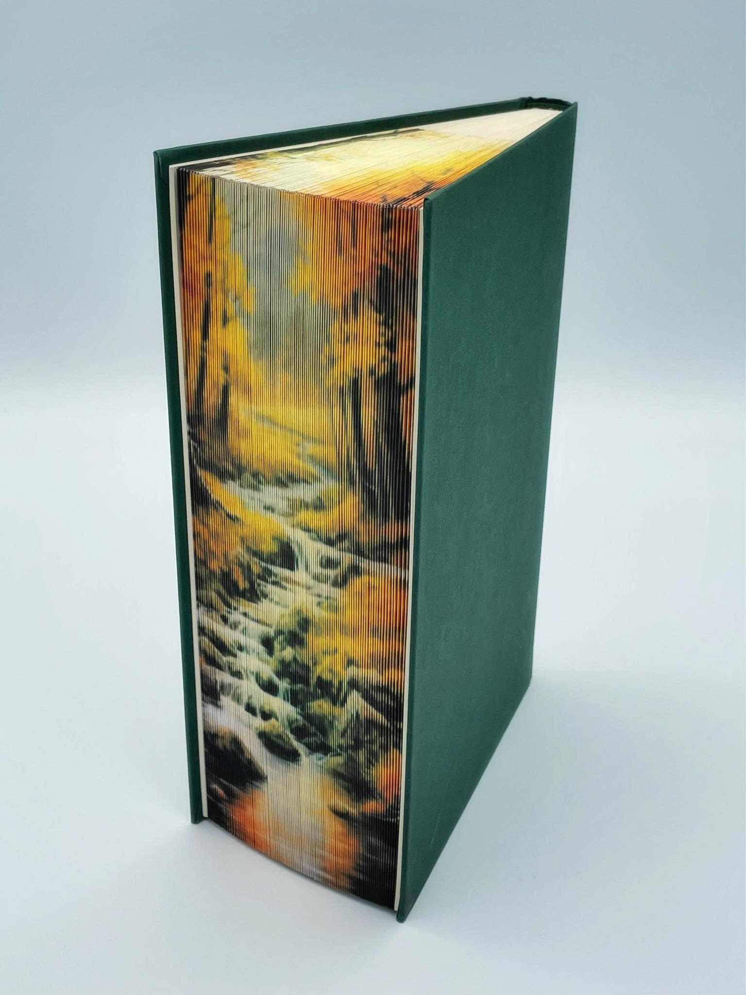 1 Fall Scene Split Photo Strip Pattern, Fore-edge Book Art, Birthday ...