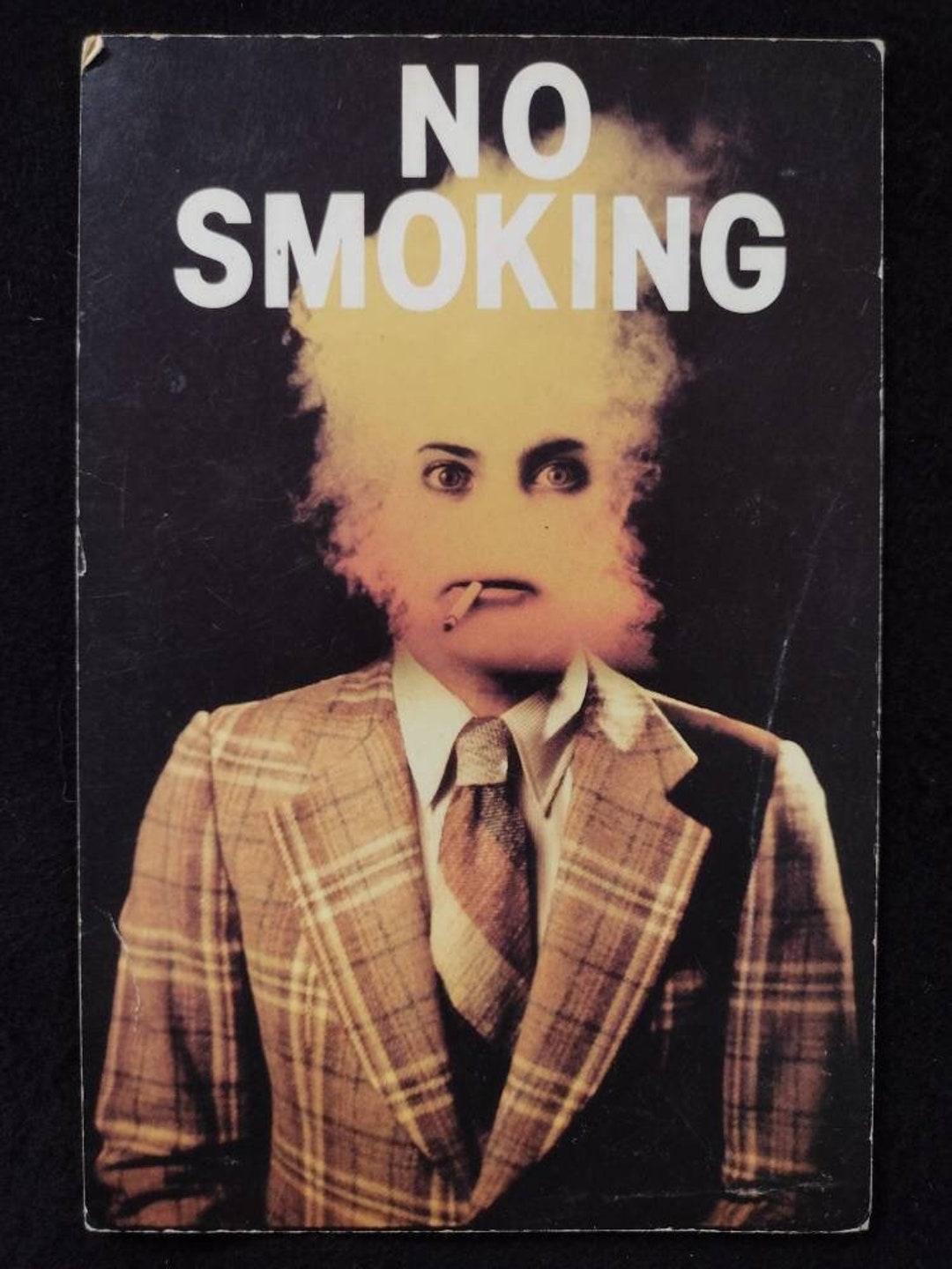 NO SMOKING Art Photo Postcard by Alfred Gescheidt SMOKEHEAD Sepiatone ...