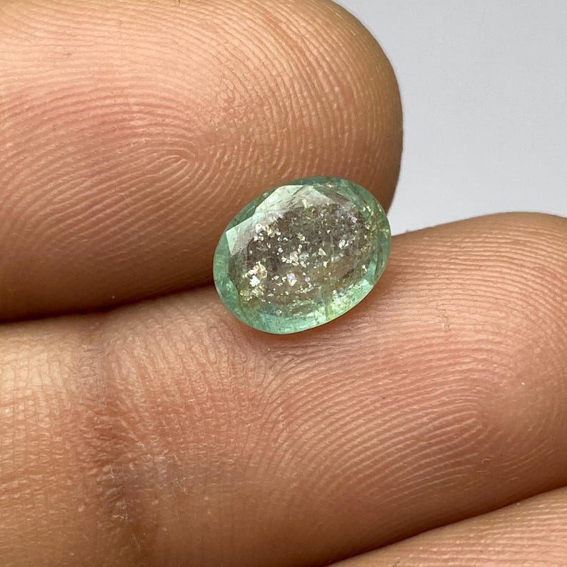 Natural Emerald With Sunstone Shine & Black Inclusions,rare Emerald ...