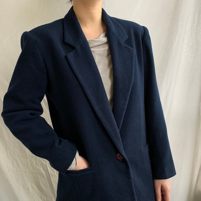 Woolen Navy Jacket - Etsy