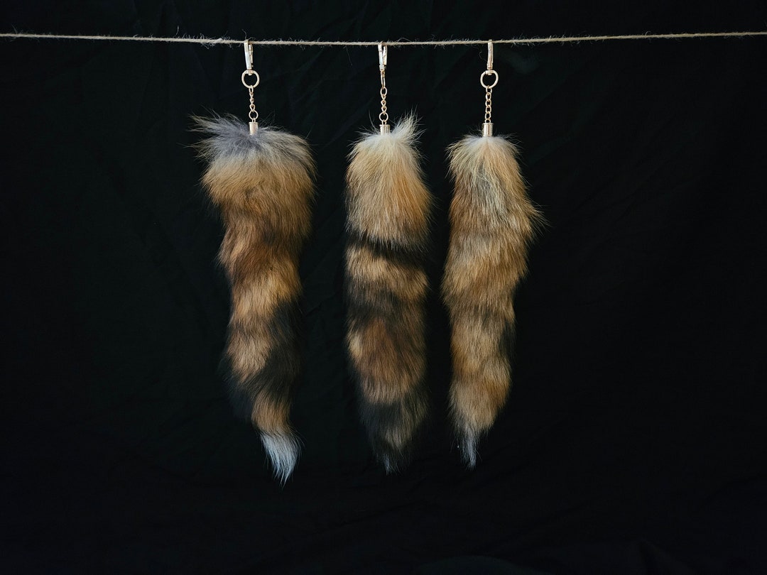 Soft Tanned Clip on Fox Tail Keychain, Suitable for Cosplay. - Etsy