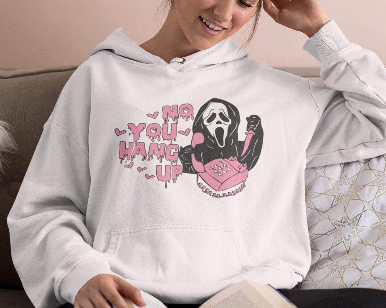 No You Hang up Hoodie Ghostface Hoodie Halloween Hoodie - Etsy UK