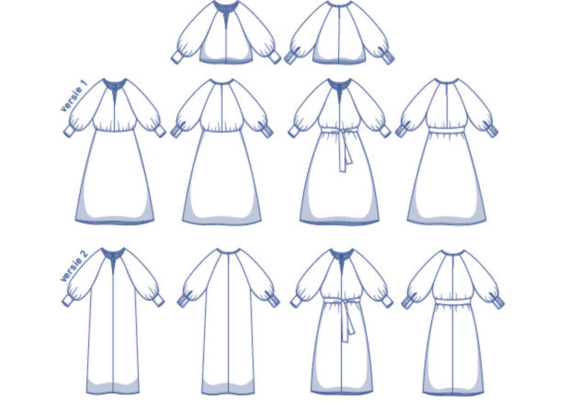 Sewing Pattern Josephine Dress Fibre Mood - Etsy