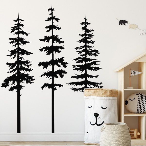 Pine Tree Wall Decal - Etsy