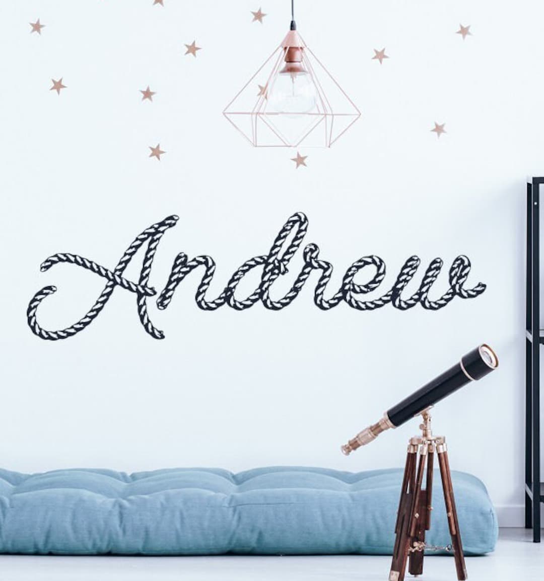 Name Wall Decal Boy Nautical Theme Nursery Decor Personalized Boys Room ...