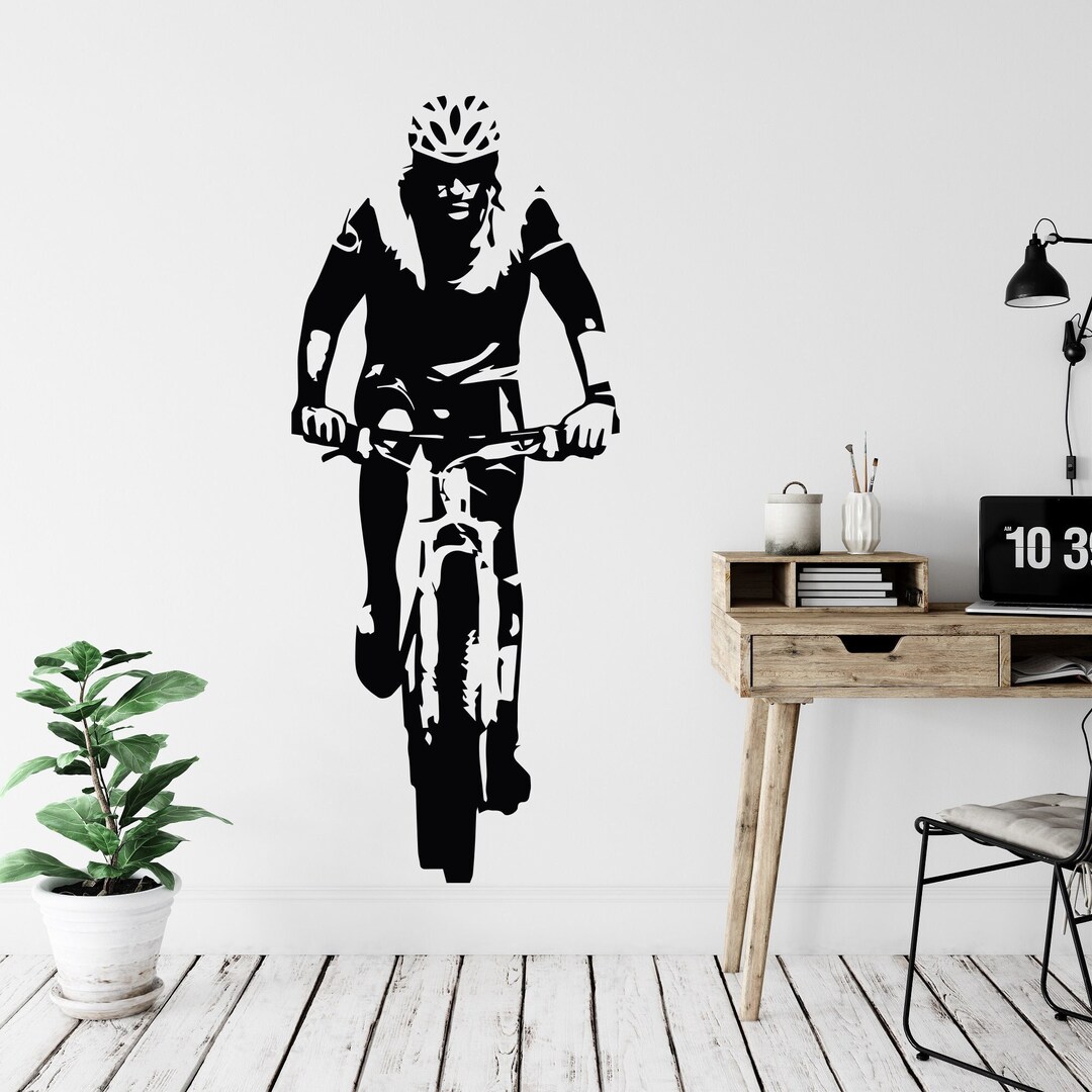 Bicycles Wall Decal, Bike Wall Sticker, Bicycle Wall Decal, Cyclist ...