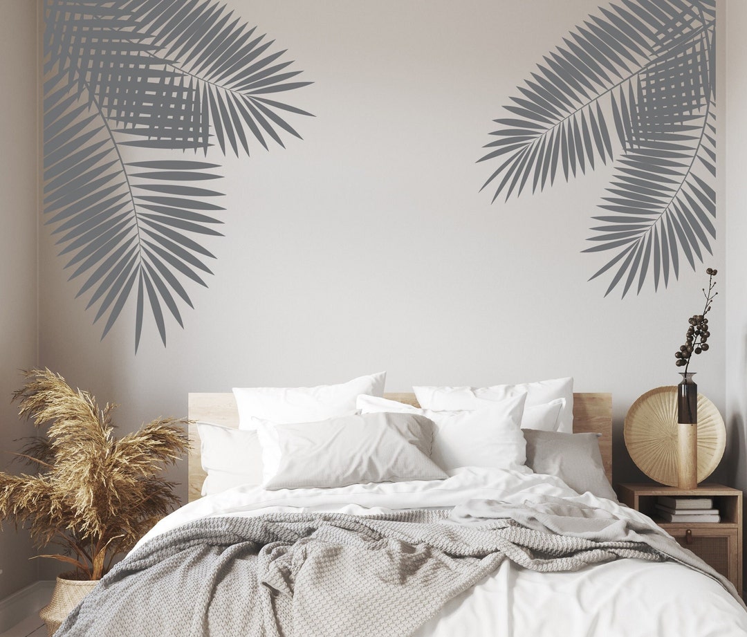 Set of 2 Palm Leaves Decals, Palm Leaf Decals, Tropical Leaves, Palm ...