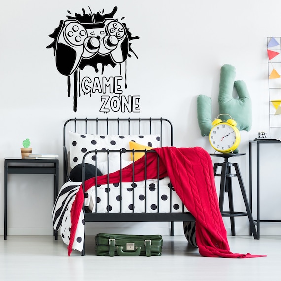 Game Zone Wall Decal Gaming Vinyl Sticker Teen Boy's Room - Etsy