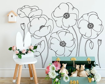 Flower Garden Wall Decal - Etsy