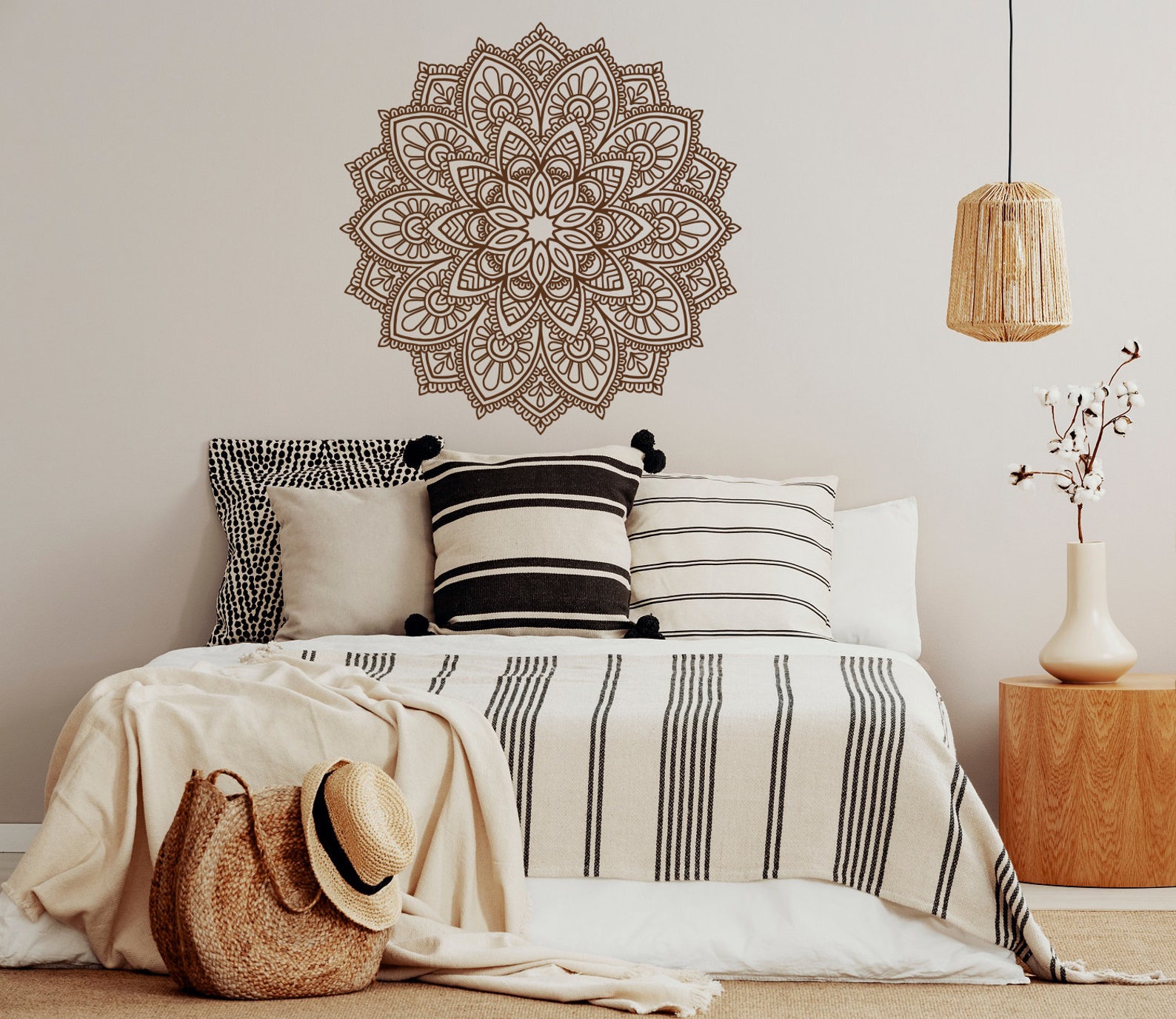 Unique Mandala Wall Decal Large Vinyl Wall Decal Mandala - Etsy