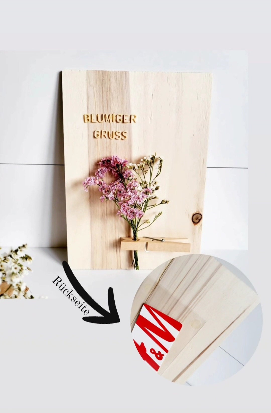 Voucher Packaging Pink and White Flowers, Money Gift for Wedding, Dried ...