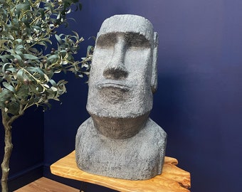 Stone Easter Island Head Statue Face MOAI/TIKI Style Garden - Etsy UK