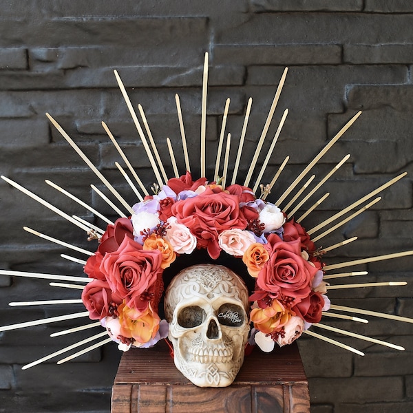 Dia De Los Muertos Flower Crown - Etsy