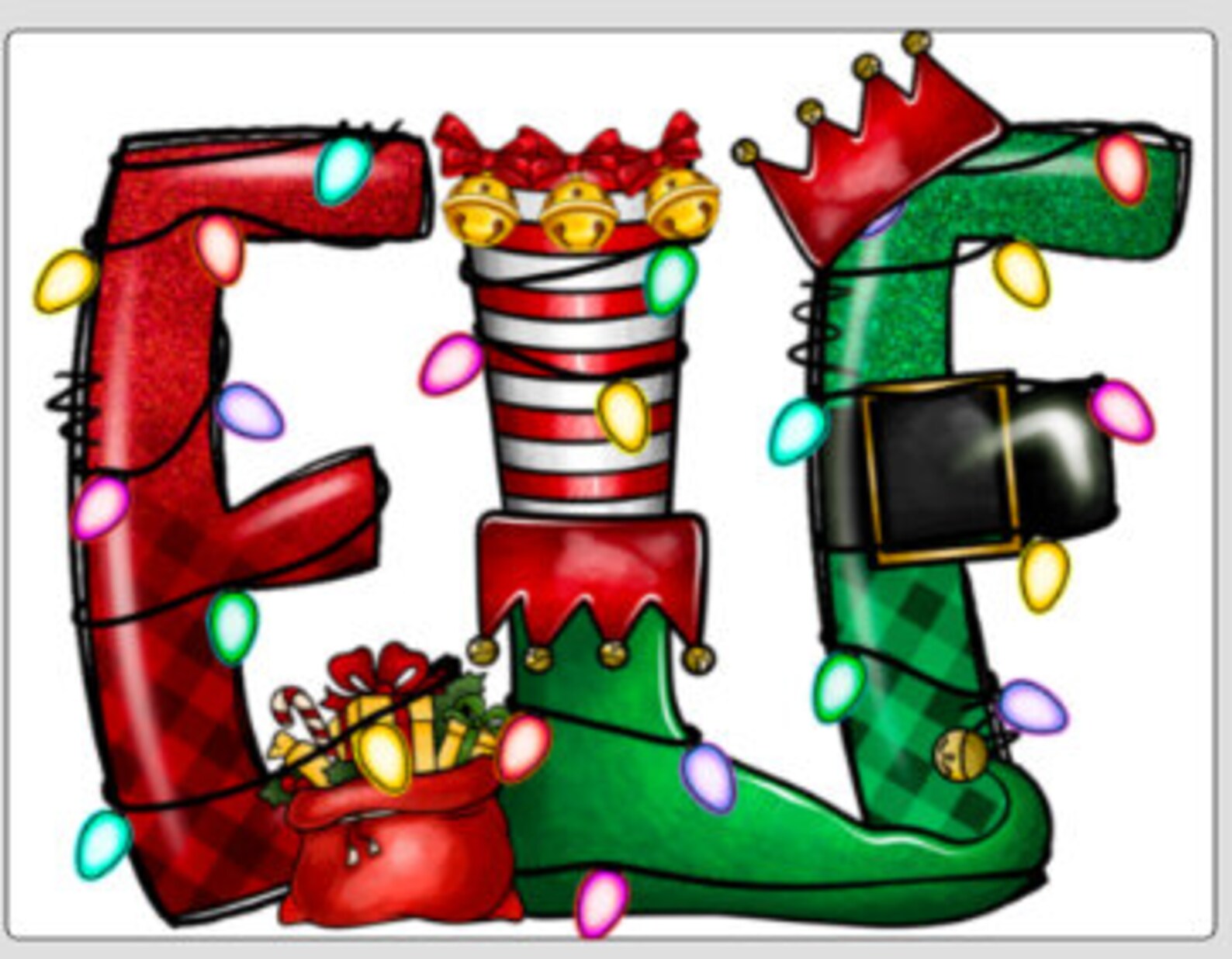 Bright Elf Legs With Xmas Lights Wreath Sign, Elf Sign for Wreath ...