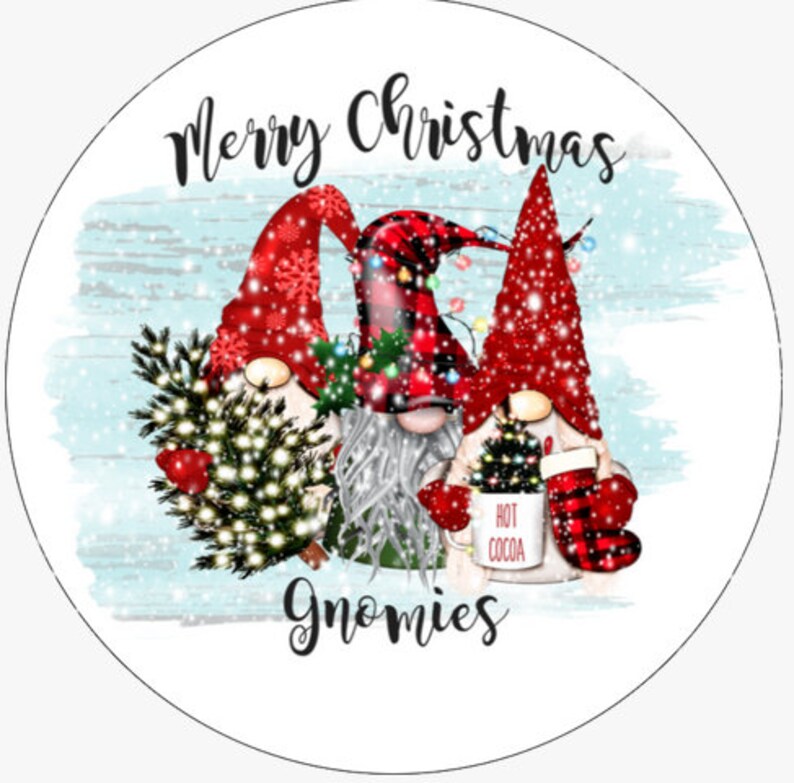 Merry Christmas Gnomies Wreath Sign ,gnome Sign for Wreath Available in ...