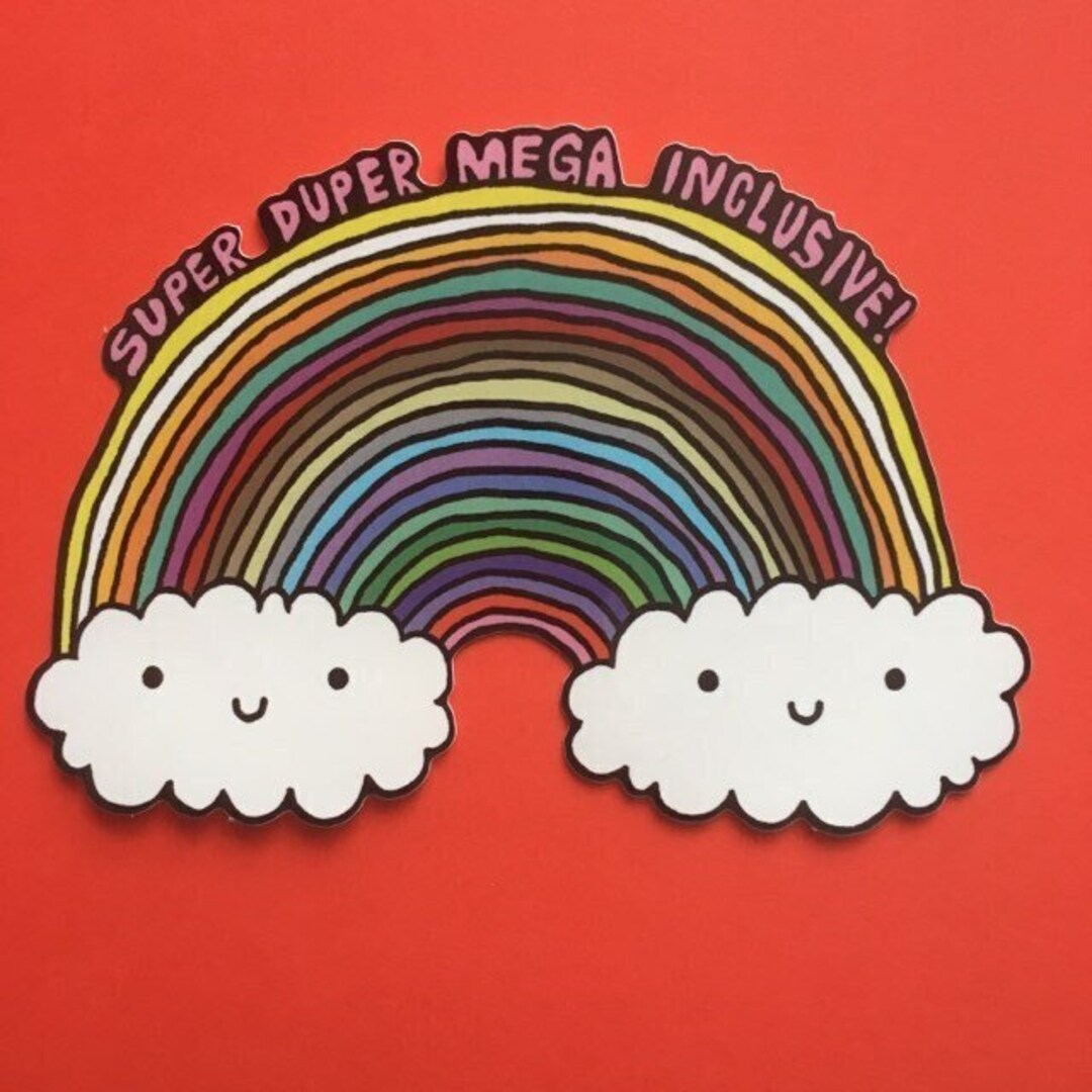 Super Duper Mega Inclusieve Sticker, Vier Gelijkheid, Inclusiviteit ...