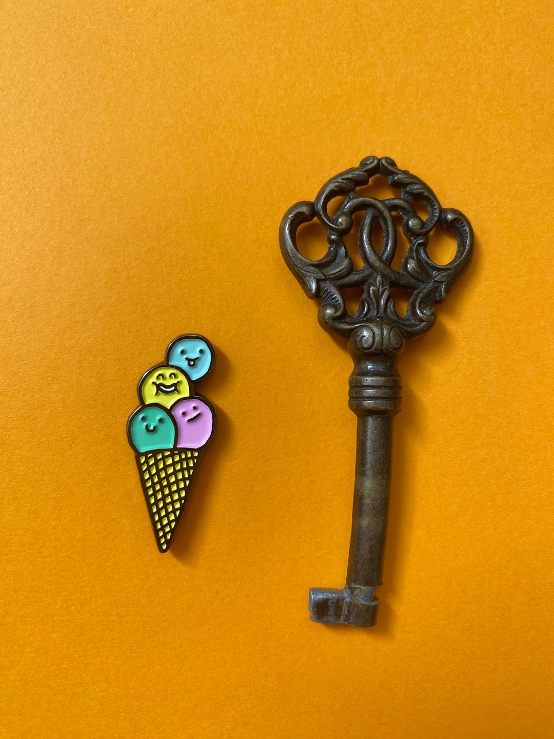 Ice Cream Pin FOUR HAPPY SCOOPS - Etsy