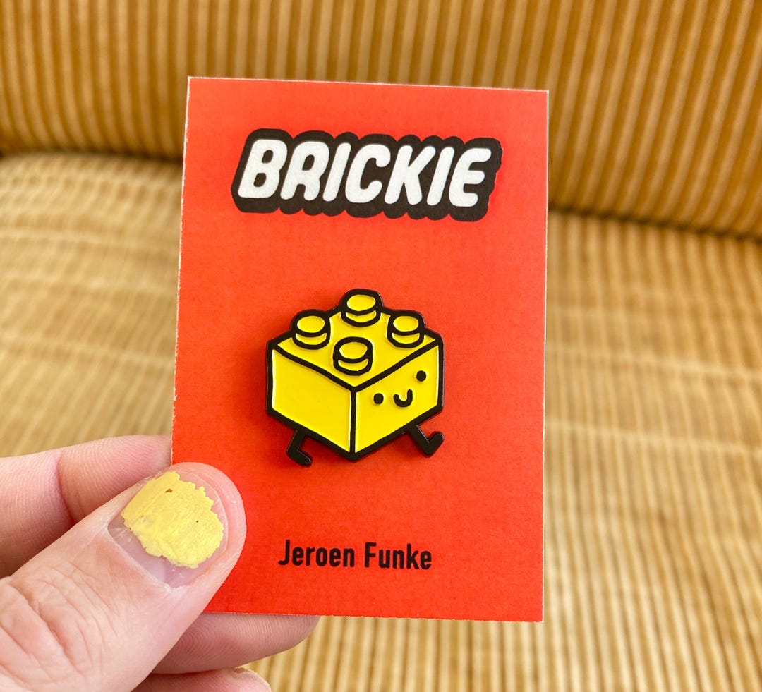 LEGO PIN, 'brickie', Enamel Pin, Building Blocks, 2x2, Brooch - Etsy