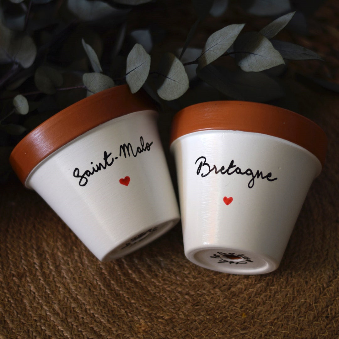 Personalized Flower Pot, city / Region / Country Pot Cover in ...