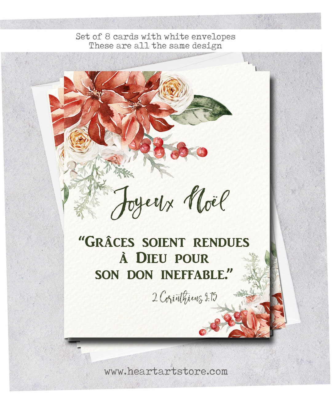 French - Cards and Envelopes With Joyeux Noel on Them and a Christmas ...