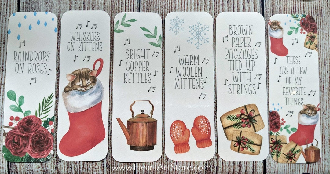 Boomark Set- Featuring "raindrops on Roses" From the Sound of Music ...