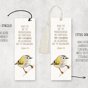 Set De 4 Marcadores - Bible Bookmarks in Spanish- Watercolor Birds ...