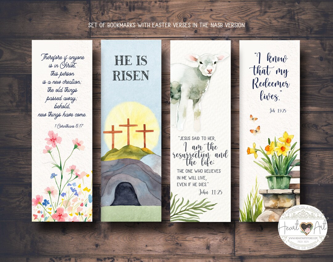 Laminated Bookmarks With Bible Verses- Easter Verses in the NASB ...
