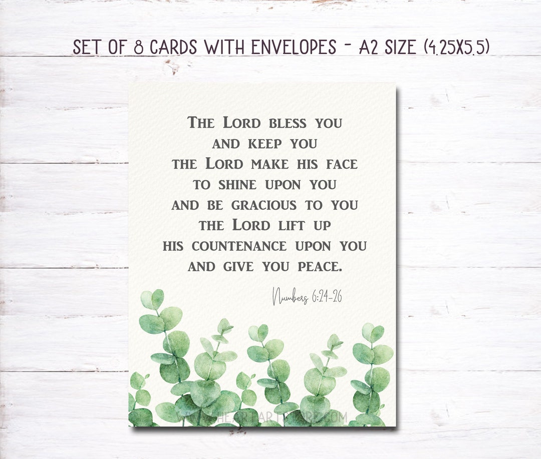 8 Cards and Envelopes - Watercolor Verse From the Bible - Encouraging ...