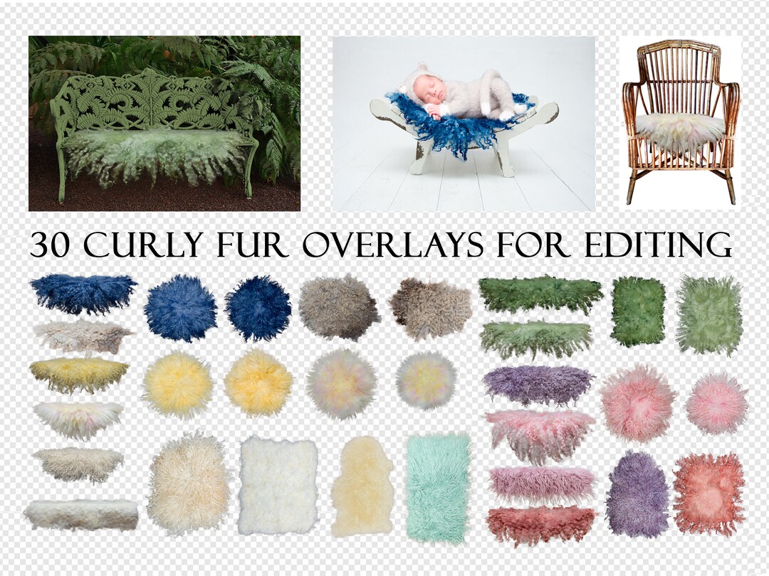 30 Curly Fur Overlays, Ideal for Photo Editing / Compositing for Baby ...