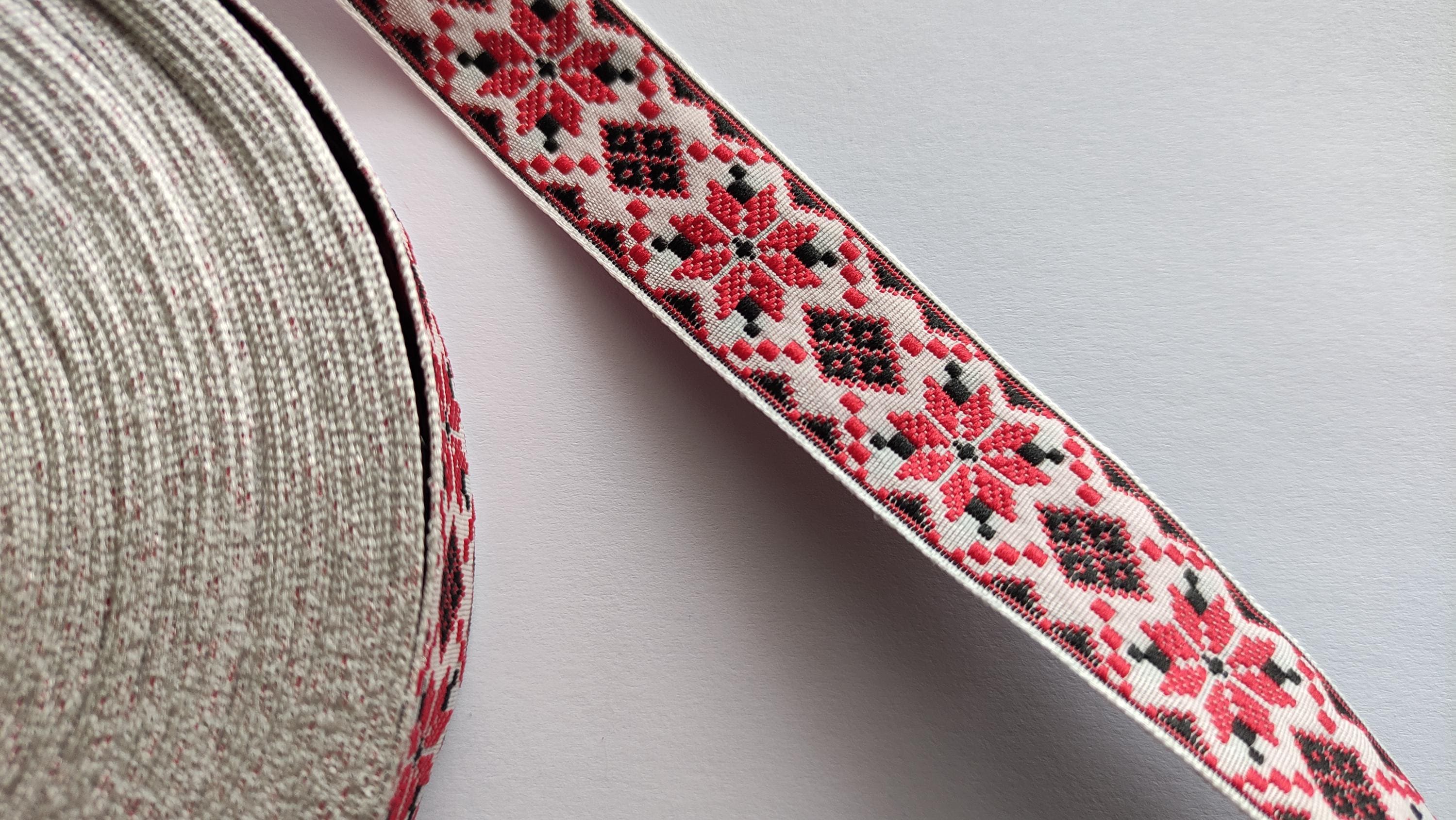 Jacquard Ribbon Trim, Blue and Yellow Geometric Embroidery Trim ...