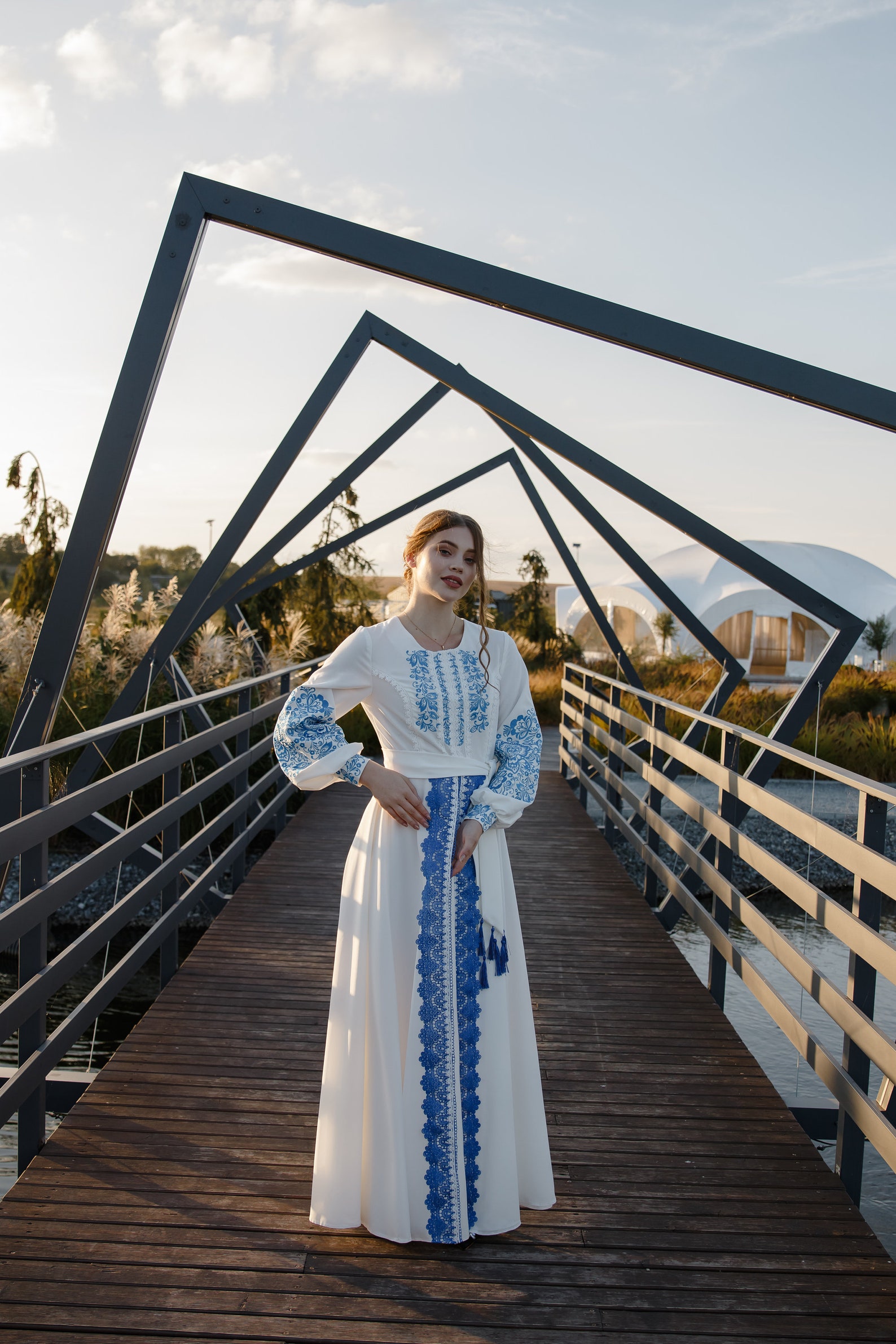 Ukraine Vyshyvanka Wedding Dress "firebloss" With Upper Embroidered ...