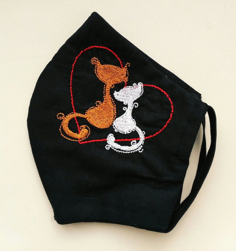 Warriors cats mask Firestar cat face mask Silverstream cat | Etsy