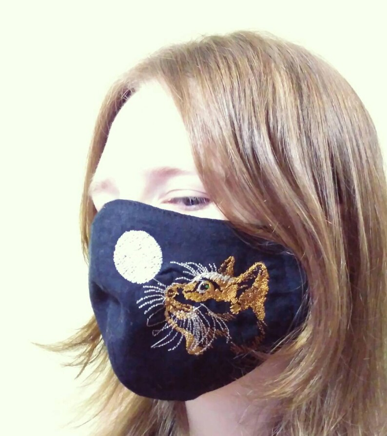 Warriors cats mask Firestar cat face mask Silverstream cat | Etsy