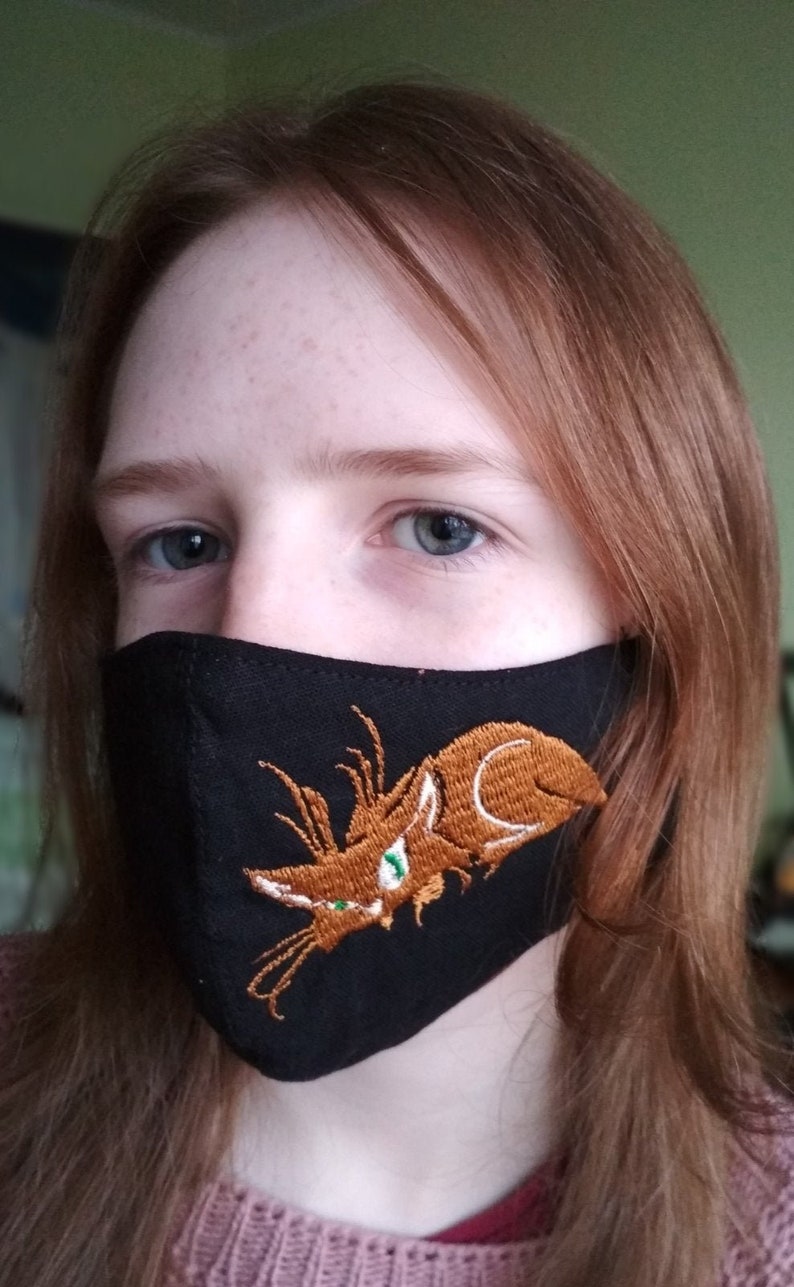 Warriors Cats Mask Firestar Cat Face Mask Silverstream Cat | Etsy