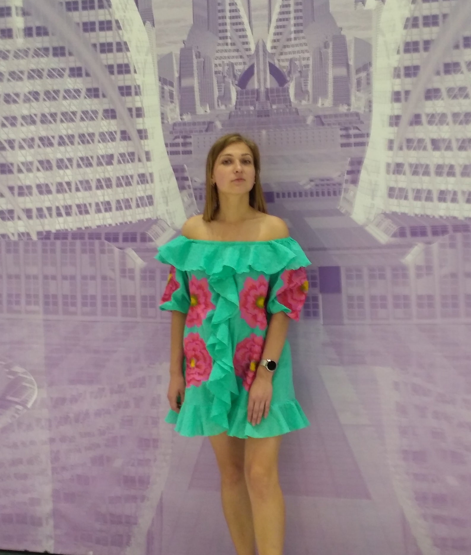 Batiste Embroidered Dress wild Flower Mini Mint - Etsy