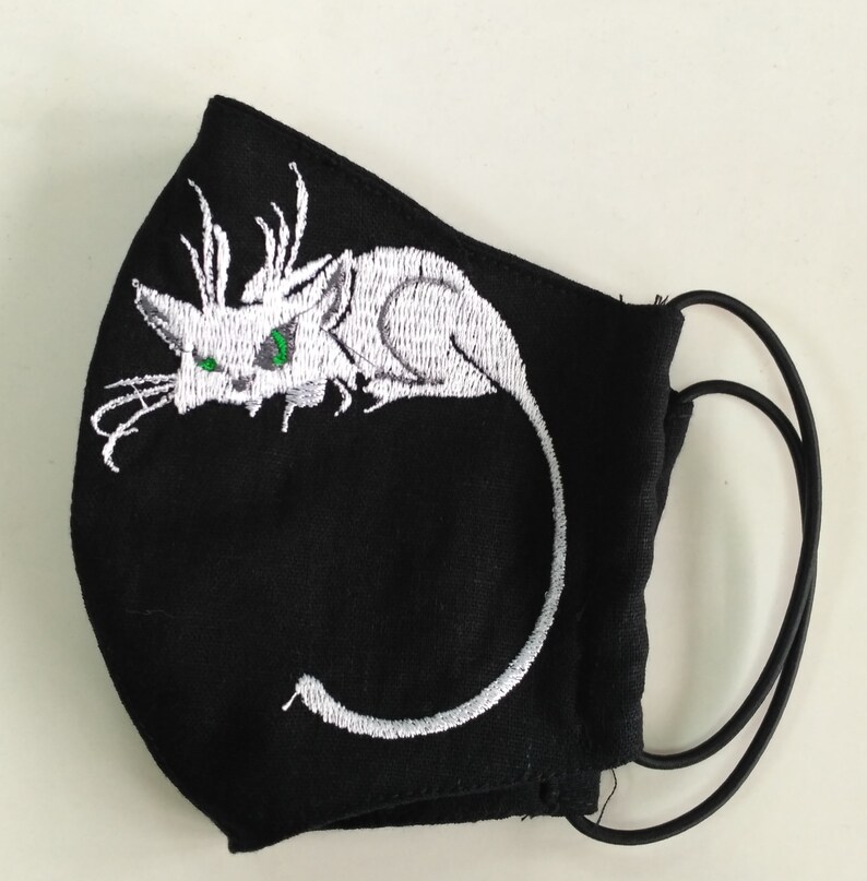 Warriors cats mask Firestar cat face mask Silverstream cat | Etsy