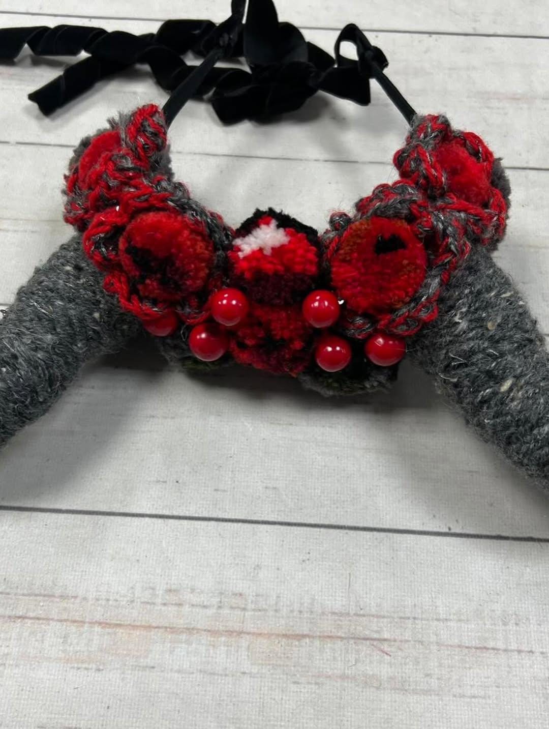 Goat Horn Headpiece: Ukrainian Wool Horns Wreath | Christmas Caroling ...