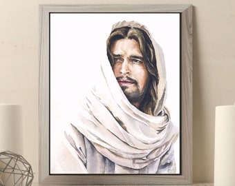 Three Faced Jesus Art Print Trifacial Trinity Triple Jesus - Etsy
