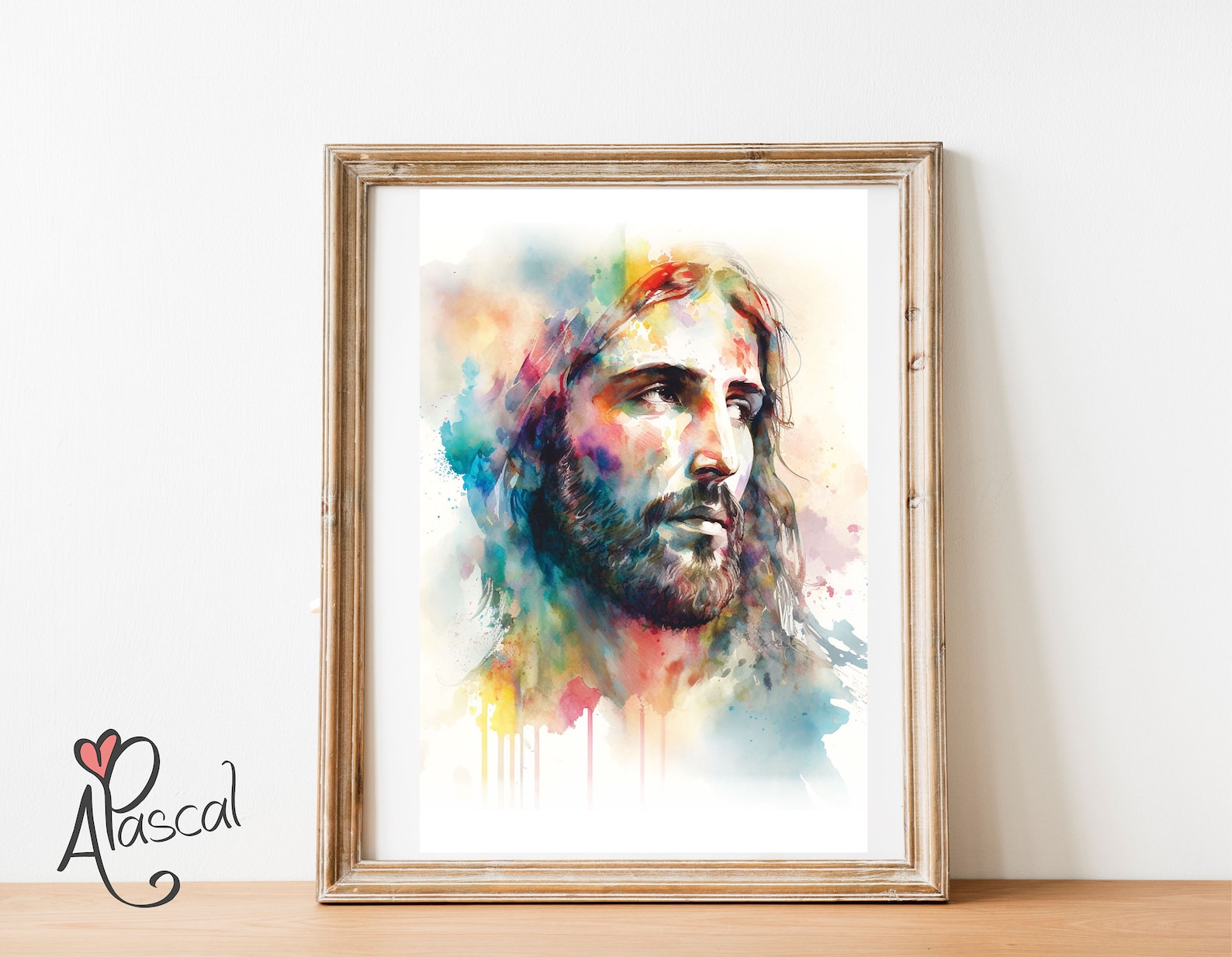 Jesus Christ Art Watercolor Religious Art Christian Art Digital Download Portrait Painting ...