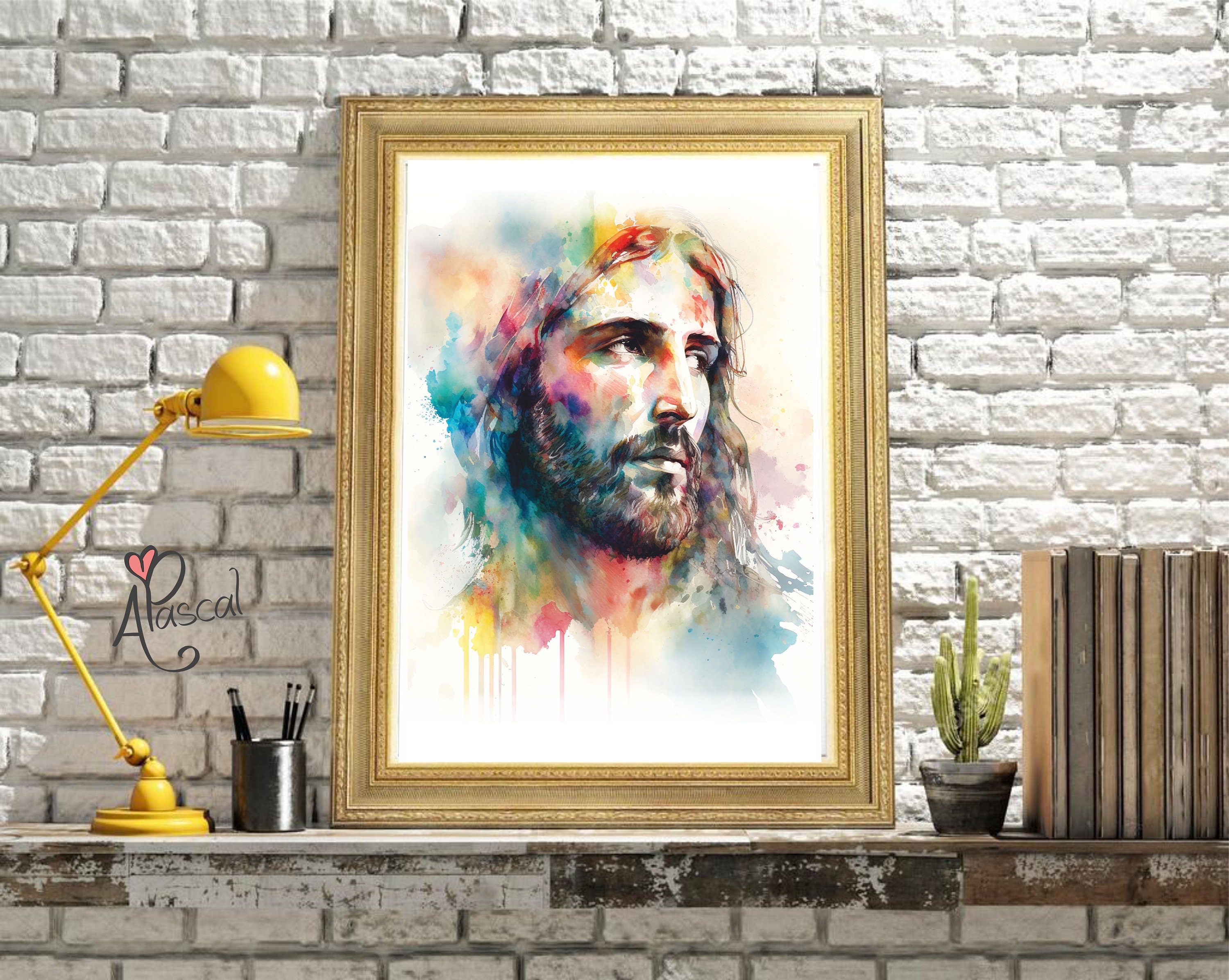 Contemporary Jesus Christ Watercolor Religious Art Christian - Etsy