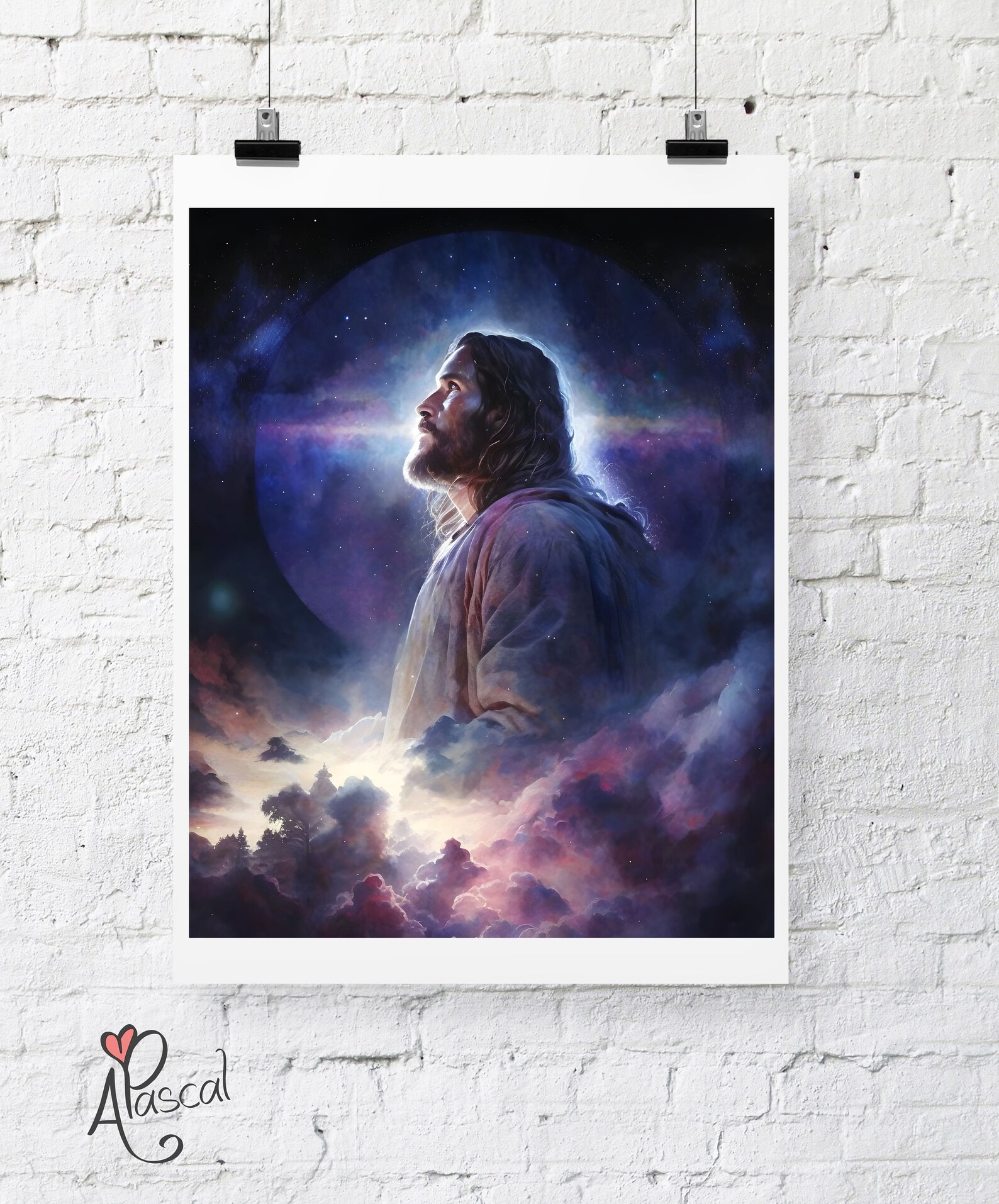 Jesus Portrait Jesus Christ Digital Download Fine Art Print Jesus Contemporary Jesus Christ ...