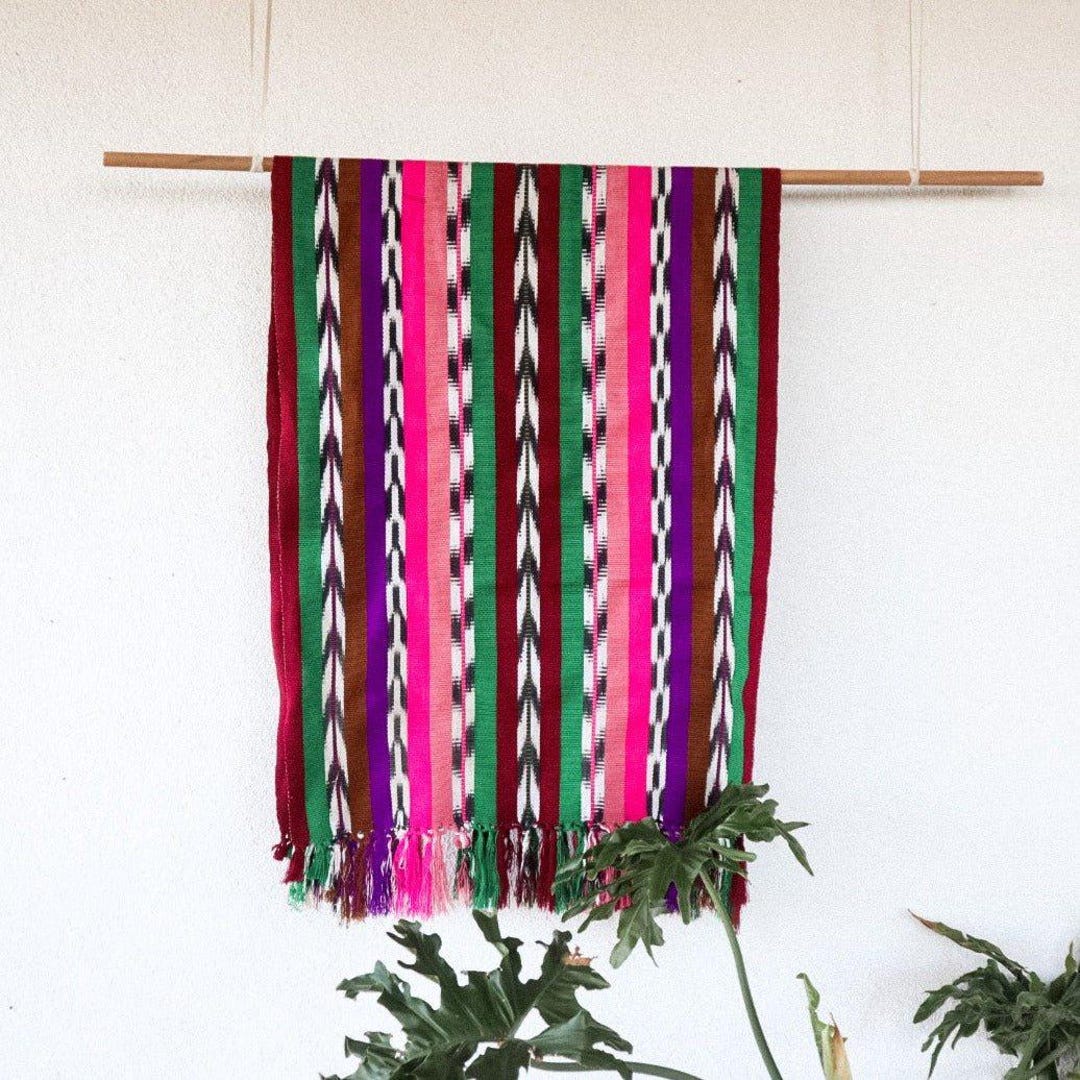 Authentic Guatemalan Vintage Mayan Rebozo Shawl Handwoven Textile ...