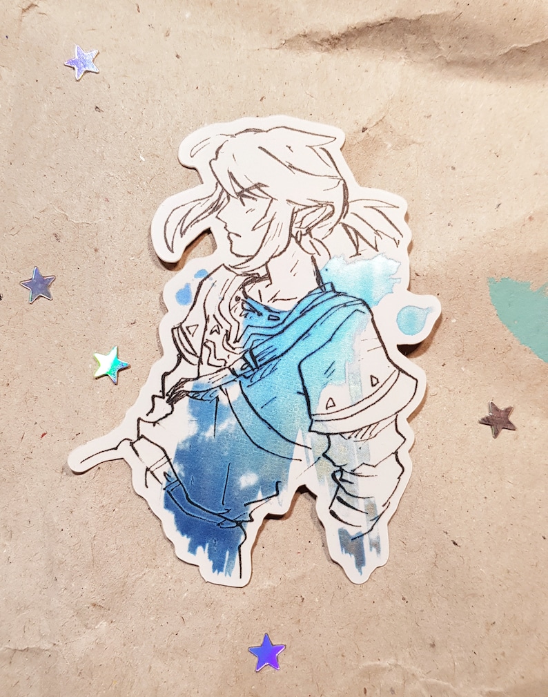 Botw Link Holographic Sticker Zelda Breath of the Wild - Etsy