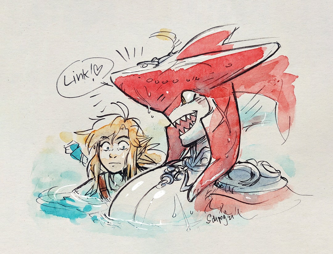 Link and Sidon Botw Totk A5 Print - Etsy