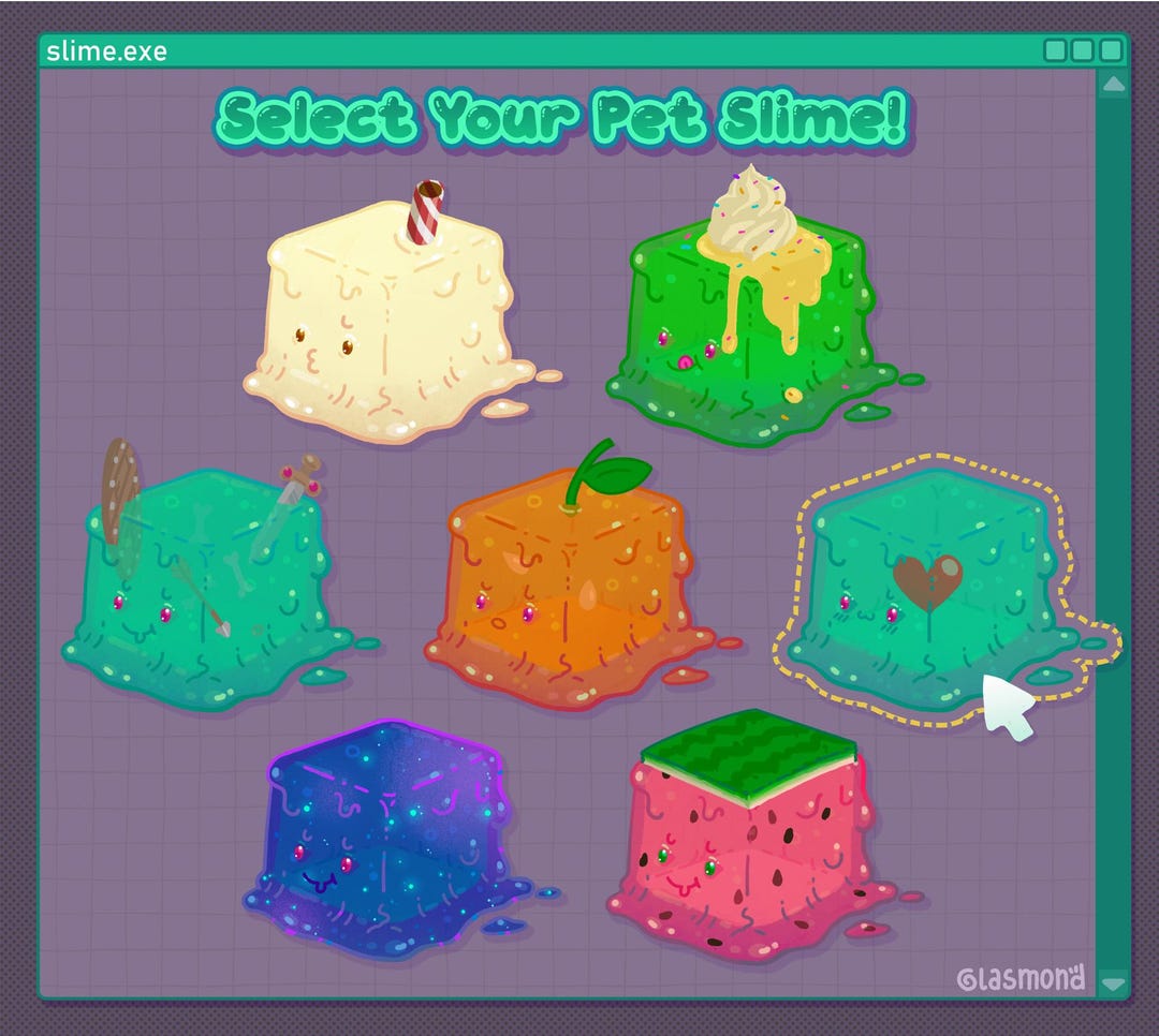 Slime Collection Print Set - Etsy