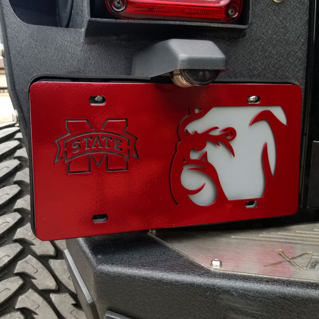 Mississippi State Bulldog License Plate - Etsy